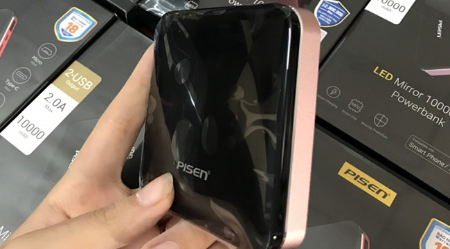 PISEN LED MIRROR 10000mah - Siêu phẩm công nghệ nhỏ gọn tinh tế