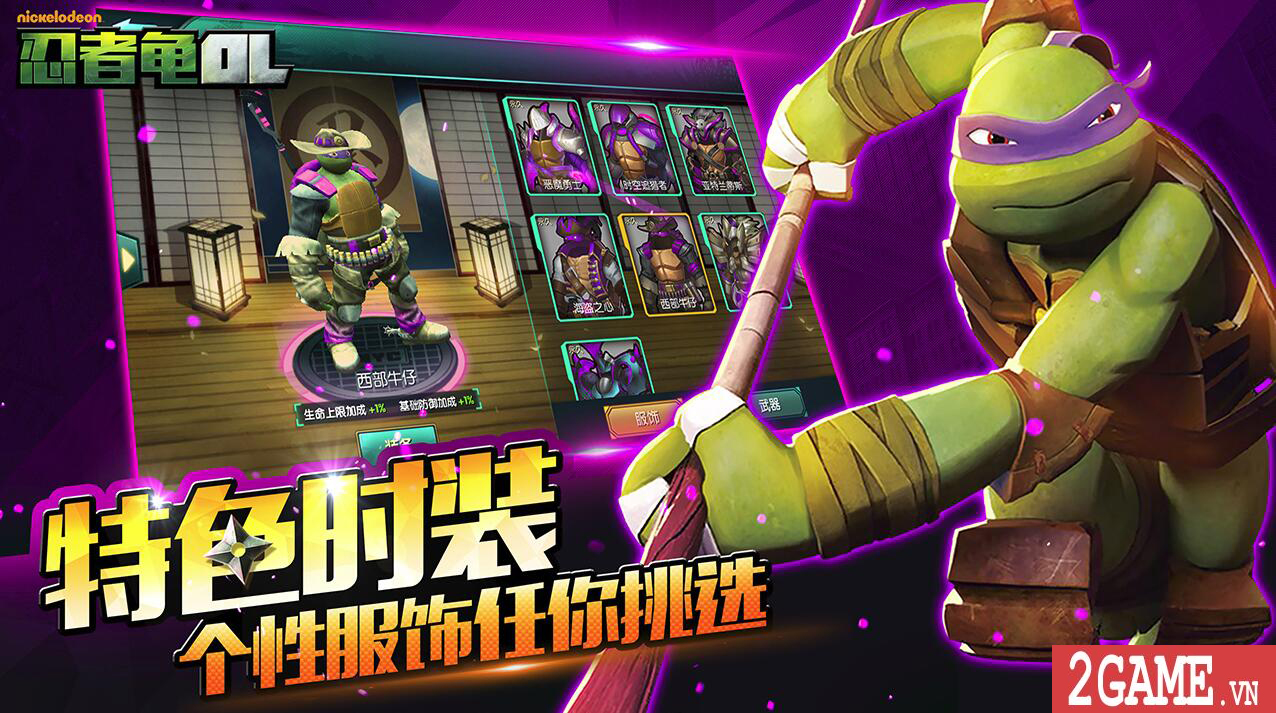 Ninja Rùa Online – Game mobile hấp dẫn được chuyển thể từ bộ phim cùng tên